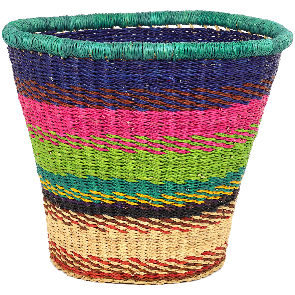 Bucket - Fair Trade Bolga basket from Ghana