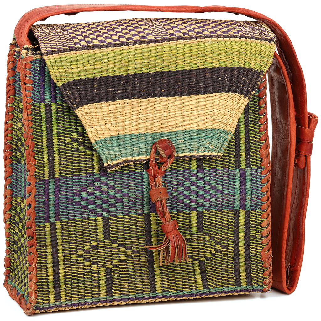 Messenger Bag - Fair Trade Bolga basket from Ghana