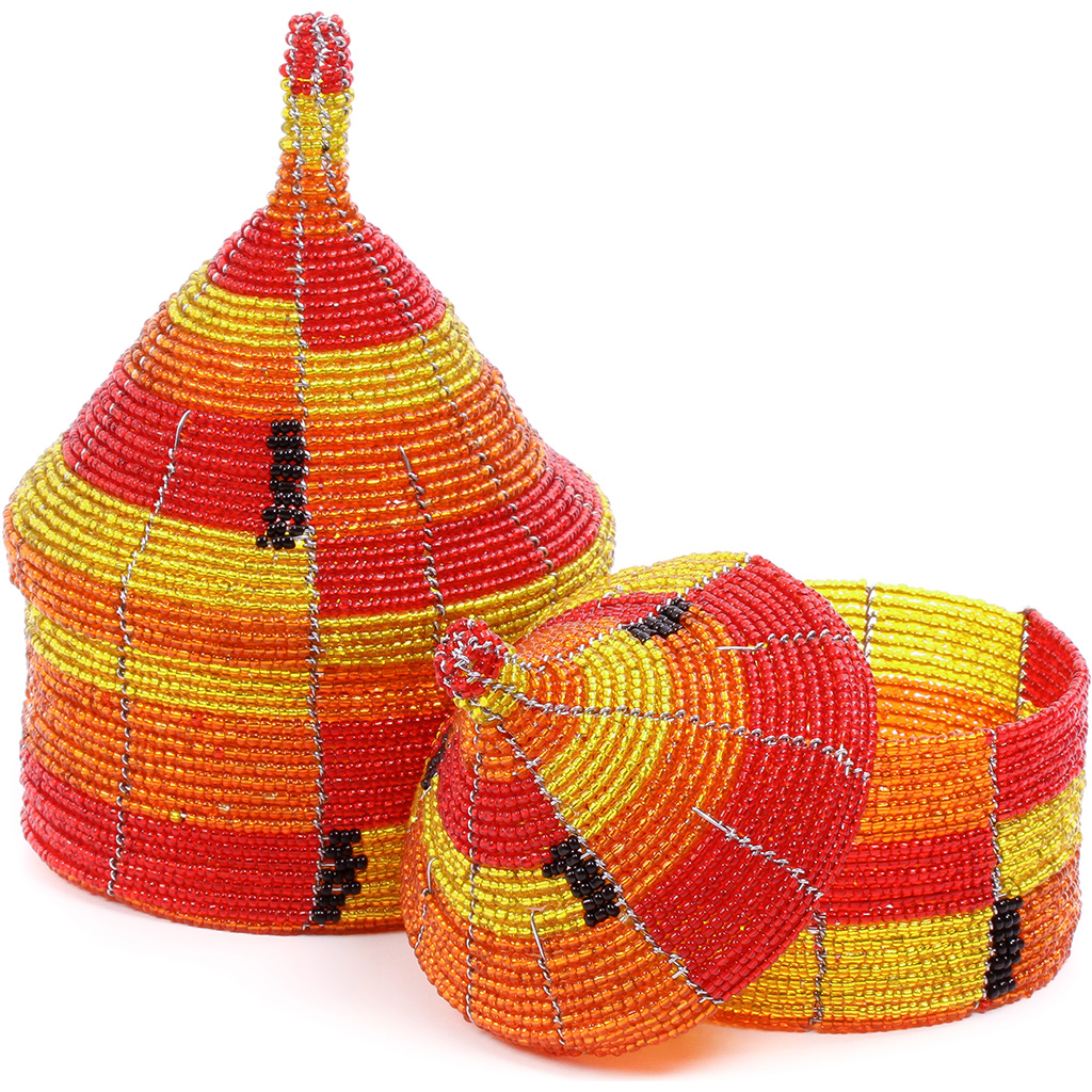 Kenya Beaded Wire Baskets | Fair Trade African baskets
