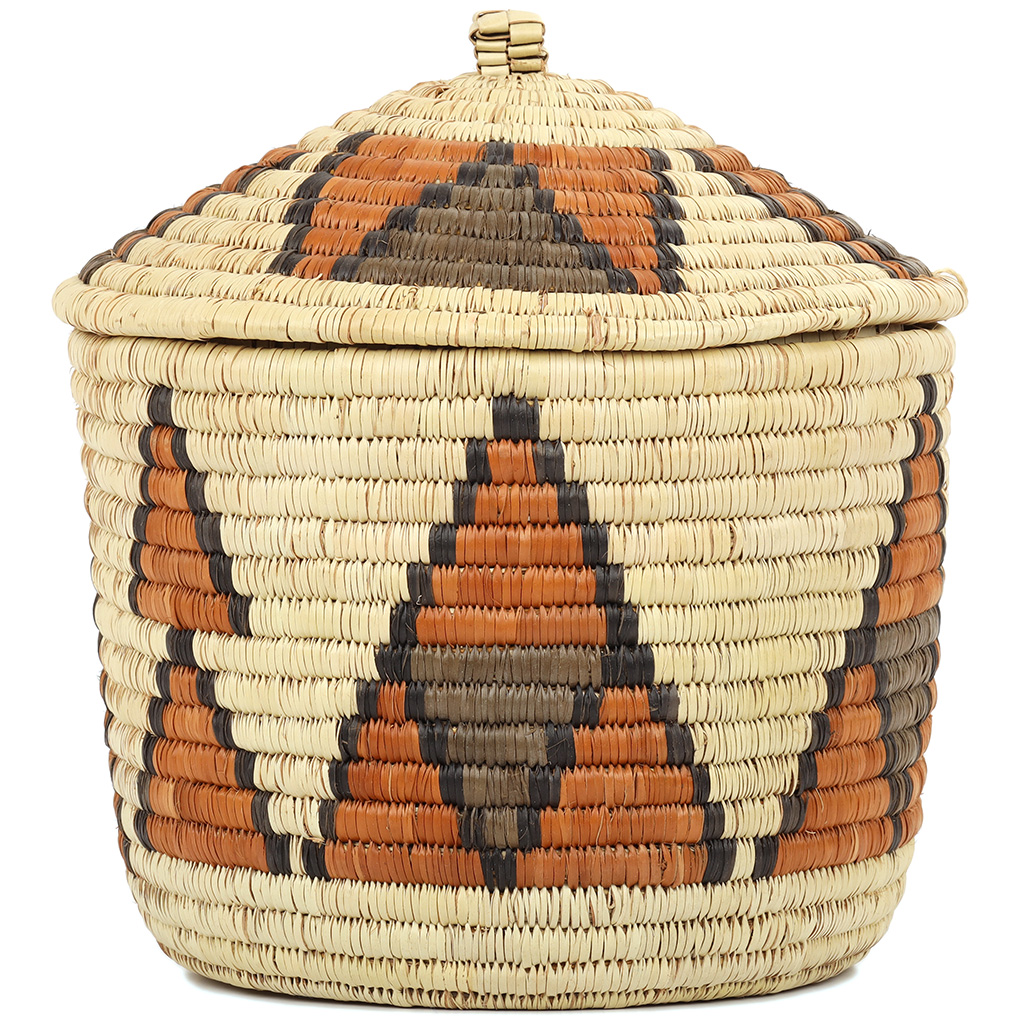 Ukhamba Canister - Fair Trade Zulu Ilala Palm African Basket