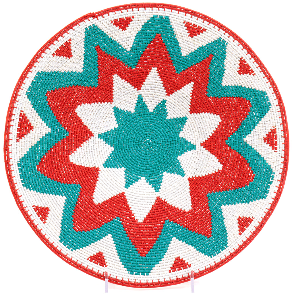 Coil Weave Platter - Fair Trade Zulu Wire Wrap Basket