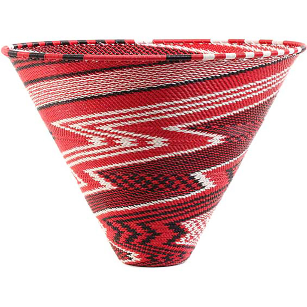 Extra Large Deep Funnel Bowl - Fair Trade Zulu Wire Basket