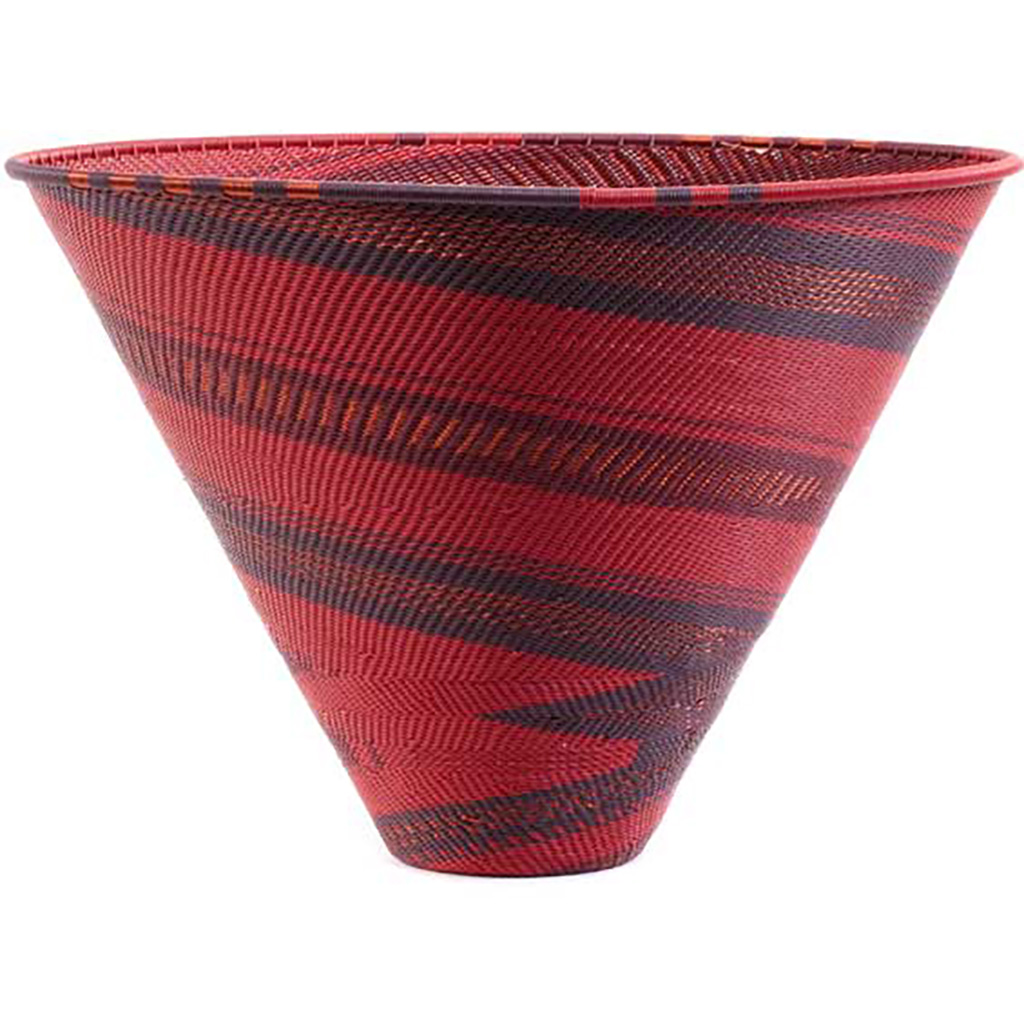 Extra Large Deep Funnel Bowl - Fair Trade Zulu Wire Basket