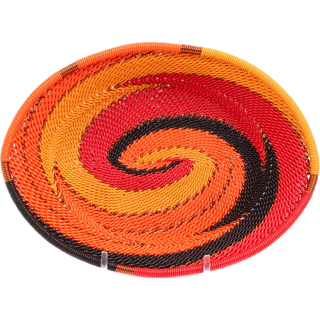 Small Shallow Oval - Fair Trade Zulu Wire Basket