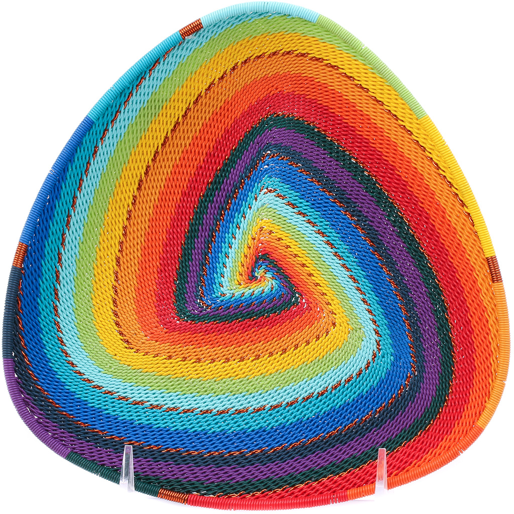 Shallow Triangle - Fair Trade Zulu Wire Basket