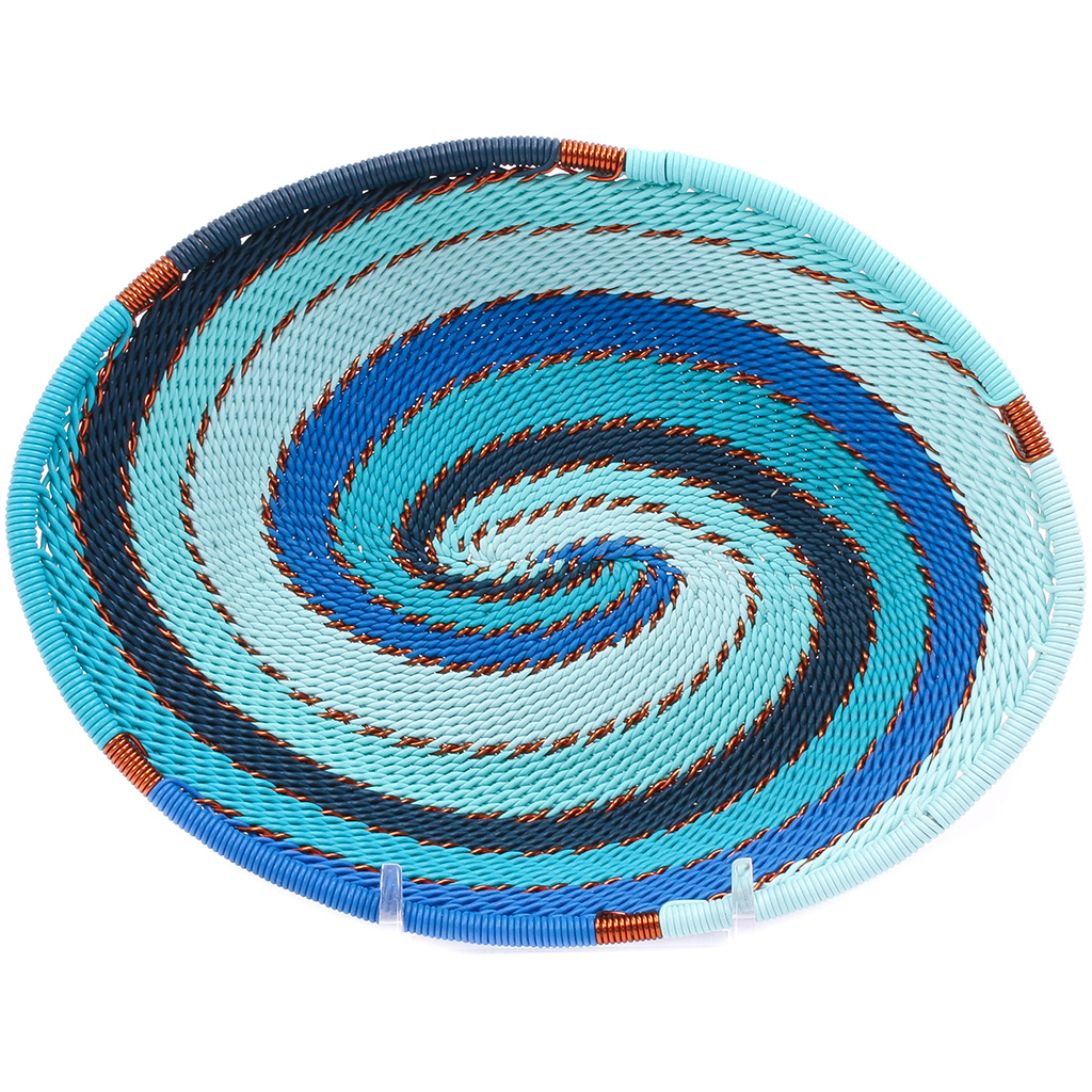 Small Shallow Oval - Fair Trade Zulu Wire Basket