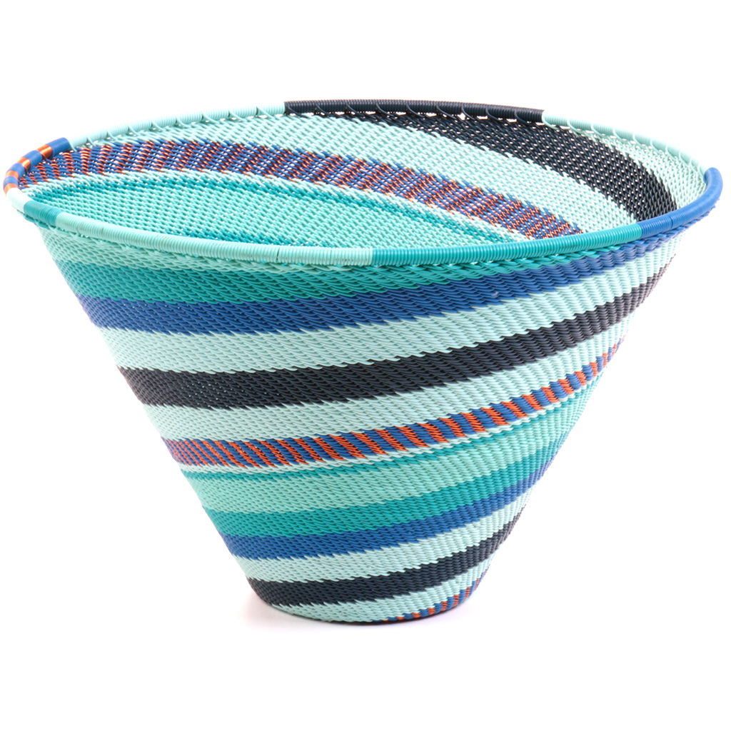 Medium Deep Funnel Bowl - Fair Trade Zulu Wire Basket
